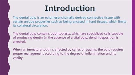 Apexogenesis And Apexification PPTX Dental Health Diseases And Conditions