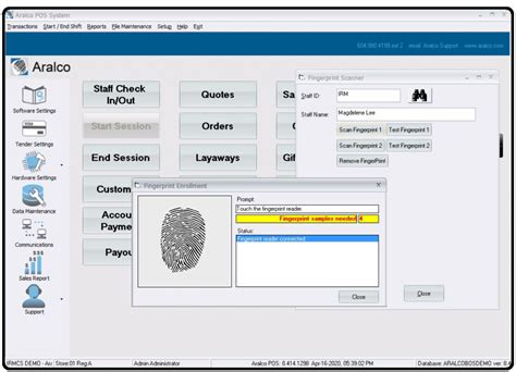 POS Fingerprint Scanning