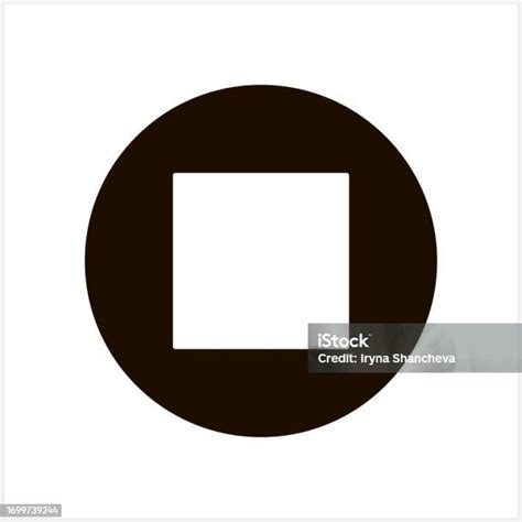 중지 버튼 아이콘 스텐실 픽토그램 벡터 스톡 일러스트레이션 Eps 10 0명에 대한 스톡 벡터 아트 및 기타 이미지 0명 검은색 그래픽 사용자 인터페이스 Istock