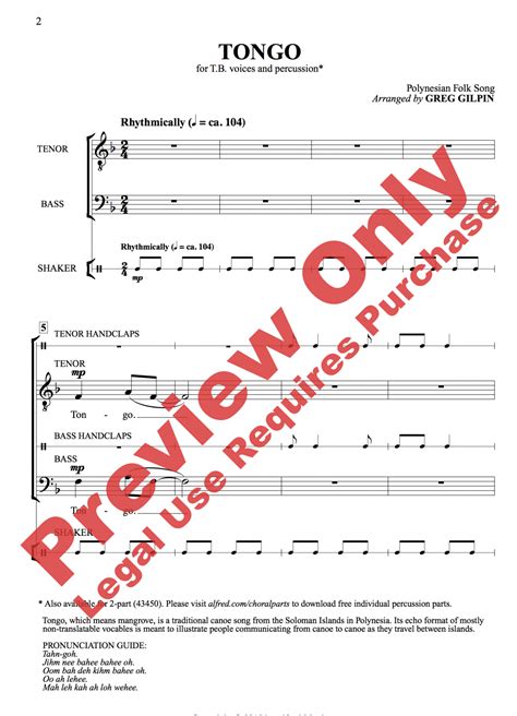 Tongo Tb Choir And Percussion Teton Music Pianos Strings Sheet