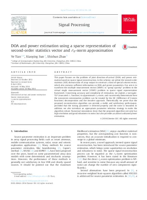 Pdf Reshetov La Doa And Power Estimation