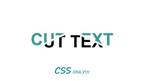 Css Text Split Effect Text Cut Animation Youtube