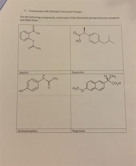 Solved C Compounds With Multiple Functional Groups For The Chegg Com