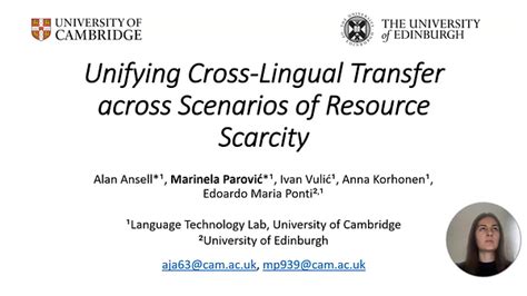 Underline Unifying Cross Lingual Transfer Across Scenarios Of Resource Scarcity Video