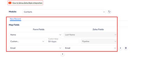 Zoho Bigin Integration With Bit Form