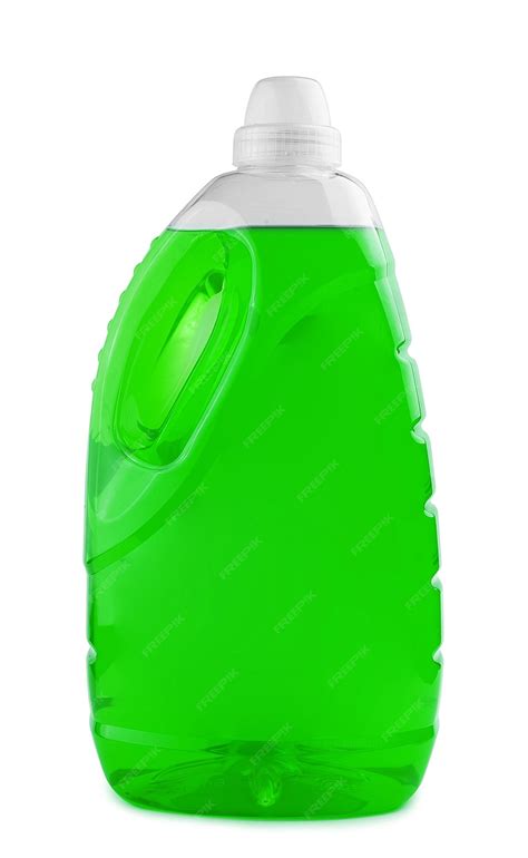 Green Liquid Soap Or Detergent In A Plastic Bottle Premium Photo