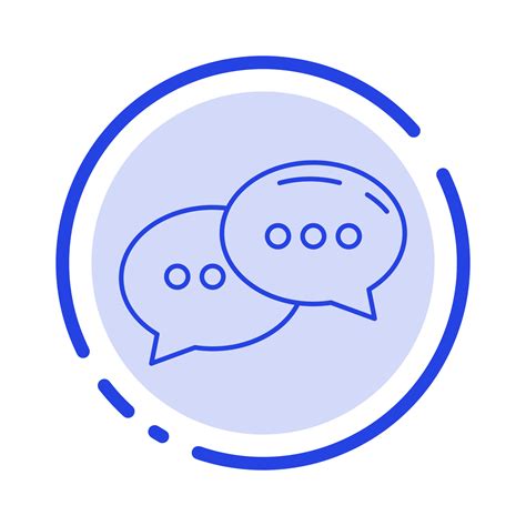 Chat Chatting Conversation Dialogue Blue Dotted Line Line Icon 18023665 Vector Art At Vecteezy