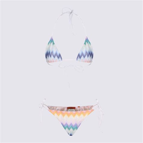 Buy Missoni Multicolour Zig Zag Bikini Beachwear Red At Off Editorialist