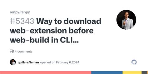 Way To Download Web Extension Before Web Build In Cli Question Or Feature Request 820