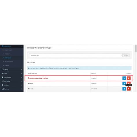 OpenCart Ask A Question About This Product