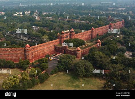 Helicopter View Of Red Fort