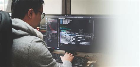 Coder Programmers Working In Office Programmer Analyst Writing Code