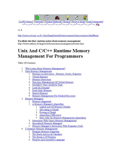 unix and c c runtime memory management for programmers excellent