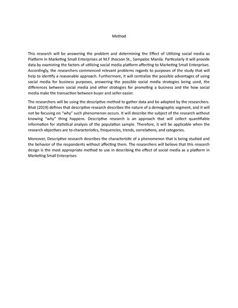 Method Stats Statistical Method This Research Will Be Answering The Problem And Determining