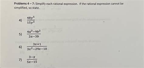 Solved Problems Simplify Each Rational Expression If Chegg