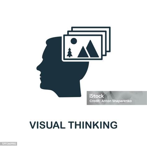시각적 사고 아이콘입니다 디자인 기술 수집의 간단한 요소 템플릿 인포 그래픽 등을 위한 채워진 시각적 사고 아이콘 검색에 대한 스톡 벡터 아트 및 기타 이미지 Istock