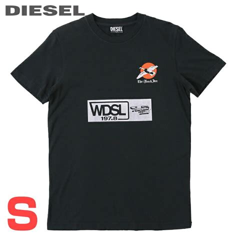 【楽天市場】 Diesel ディーゼル メンズ プリント クルーネック スリムフィット 半袖tシャツ カットソー【t Diegor C11】【サイズs】【ブラック】die M T F4 4jk