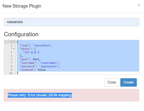 Json Configuring Apache Drill For Cassandra Stack Overflow