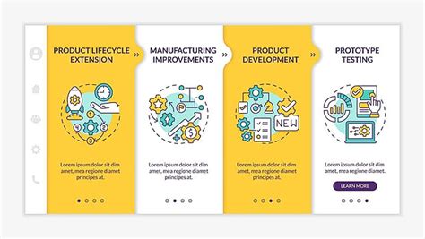 Digital Twin Applications Yellow Onboarding Template Builder Menu App Vector Builder Menu App