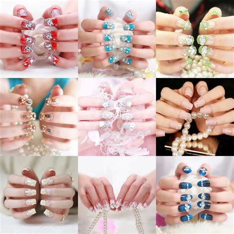 Горячая Распродажа очаровательное красное сияющее накладные ногти