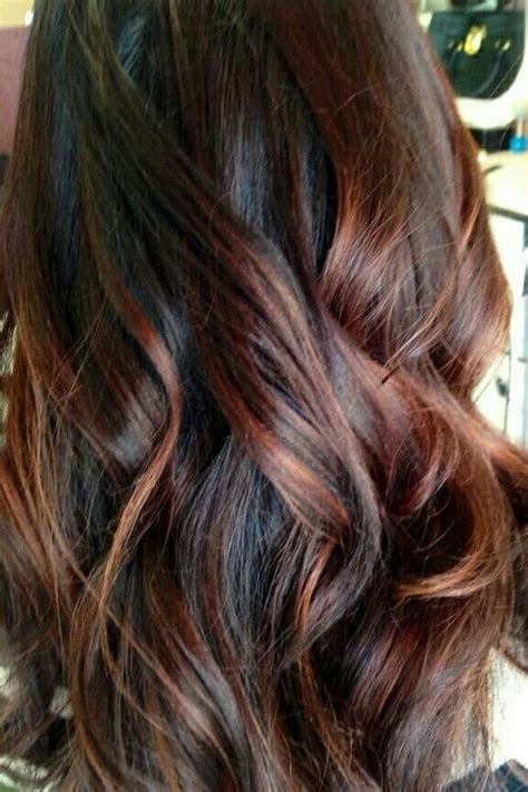 Chocolate Brown Hair Color With Auburn Highlights