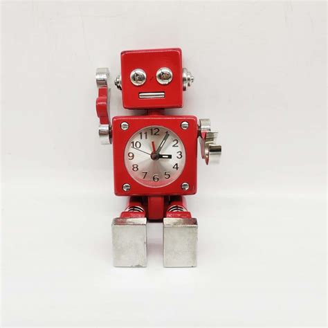 Wellgain Quartz Metal Robot Alarm Clock S