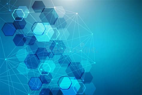 Modern Futuristic Background Of The Scientific Hexagonal Pattern Virtual Abstract Background