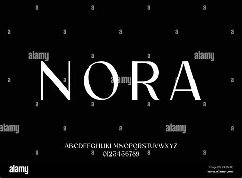 Modern Clean Beautiful Sans Serif Display Font Vector Stock Vector Image And Art Alamy