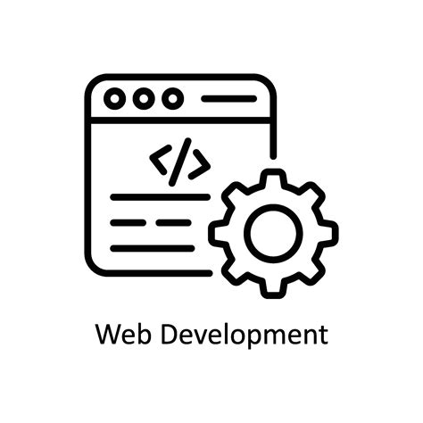 Web Development Vector Outline Icon Design Illustration Business And Management Symbol On White