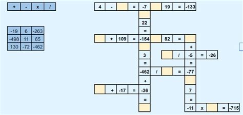 Math Puzzle Integer Number Operations Activelearninglabs
