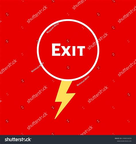 Red Color Exit Sign Commercial Boards Stock Illustration Shutterstock