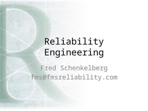 Pptx Reliability Maintenance Engineering 3 2 Root Cause Analysis Dokumen Tips