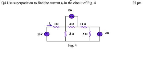solved q4 use superposition to find the current io in the circuit of