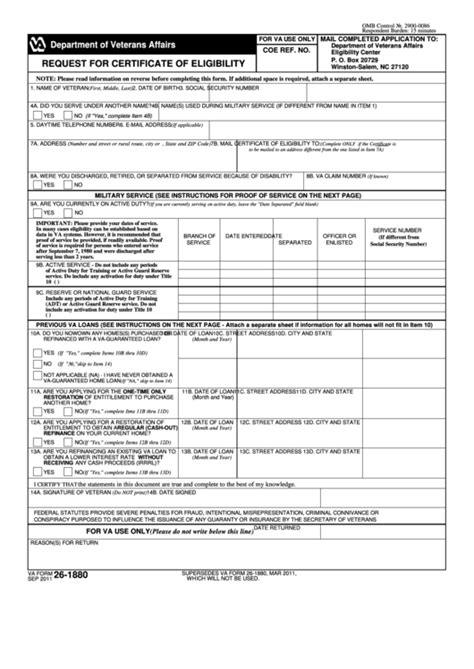 Top 10 Va Form 26 1880 Templates Free To Download In PDF Format