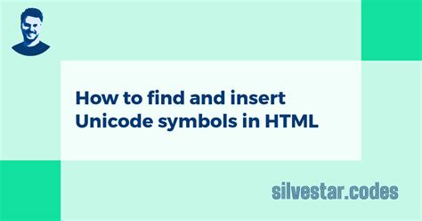 How To Find And Insert Unicode Symbols In Html Sbistrović