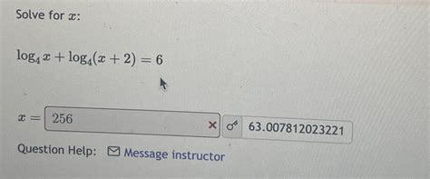 solved solve for x ﻿ log4x log4 x 2 6x question