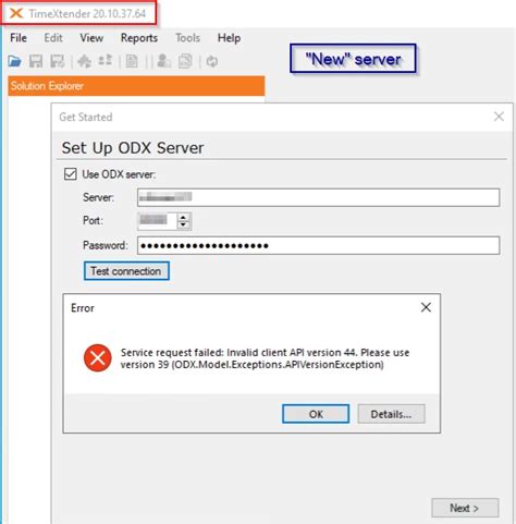 Odx Api Version Error Community