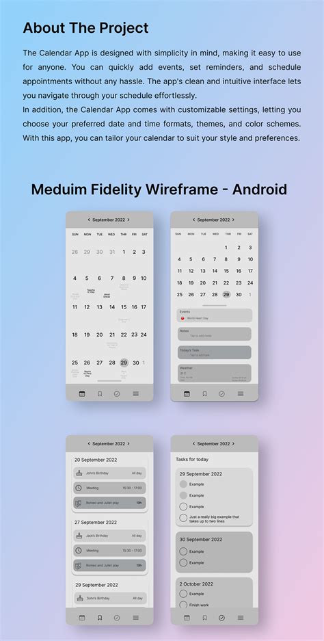Calendar App Design Behance