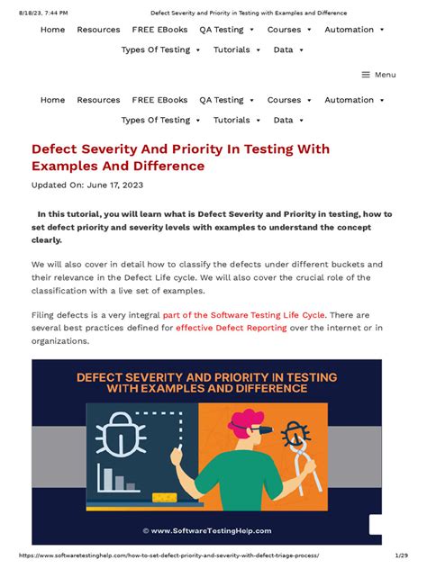 defect severity and priority in testing with examples and difference pdf software bug