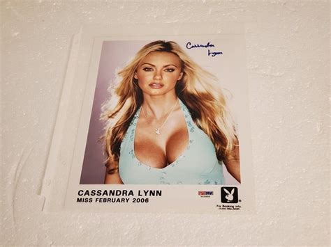 Deceased Playboy Benchwarmer Model Cassandra Lynn Signed 8 X 10 Psa Dna
