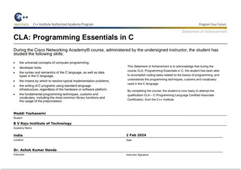 maddi yashaswini on linkedin excited to share that i ve completed the c programming course