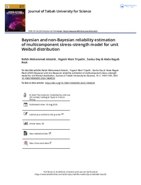 Pdf Bayesian And Non Bayesian Reliability Estimation Of Multicomponent Stressstrength Model