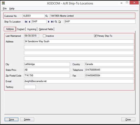 Migrate Ship To Address From Sage 50 Cad Simply Accounting To Sage 300 Erp Sage 300 Erp