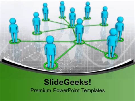 Men Social Network Connection Powerpoint Templates And Powerpoint Themes 1112