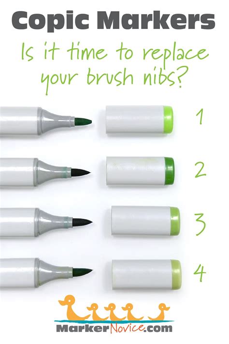 Copic Marker Maintenance How And When To Replace Worn Brush Nibs Tips