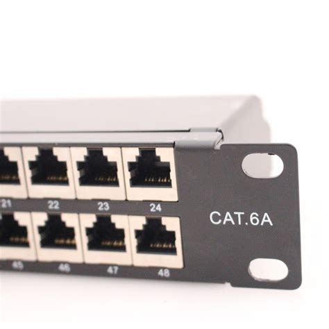 Cat6A FTP 48Port Patch Panel 1U From China Manufacturer WebiTelecomms Structured Cabling