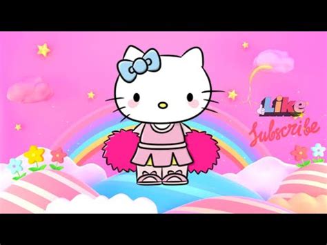How To Draw Hello Kitty Cheerleader Drawing And Coloring Cartoon
