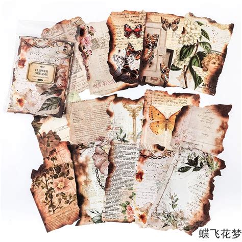 Item 빈티지 스크랩북 Diy 재료 종이 장식 레트로 필기 편지 일기 저널 배경 종이 예술 30 개 네이버 블로그