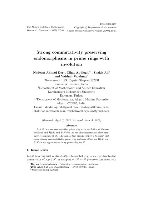 Pdf Strong Commutativity Preserving Endomorphisms In Prime Rings With