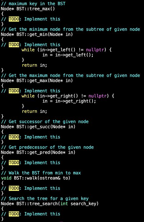 Solved Help To Complete The Following Code The Functions Chegg
